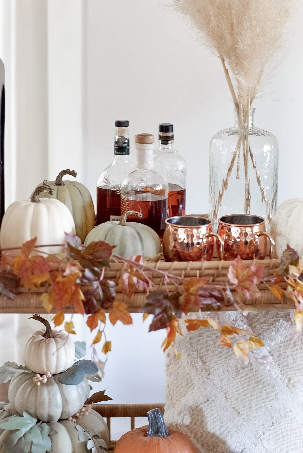 How to Style a Bar Cart for Fall | Curls and Cashmere
